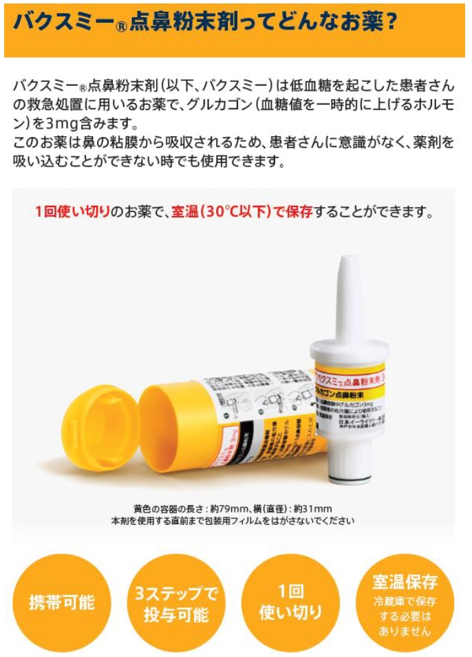 109回薬剤師国家試験問268－269 グルカゴン点鼻粉末剤